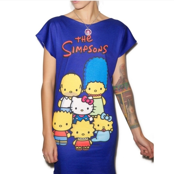 Hello Kitty | Dresses | Japanla The Simpsons X Hello Kitty Dress Small ...